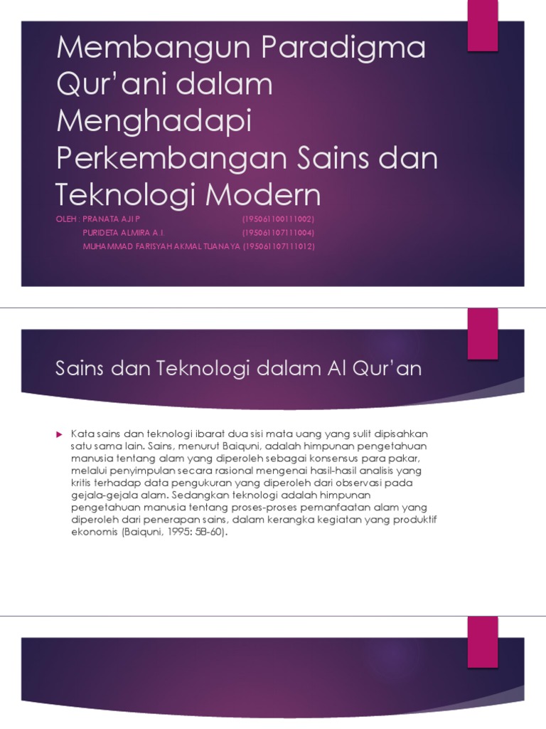 Membangun Paradigma Qurani Modern | PDF