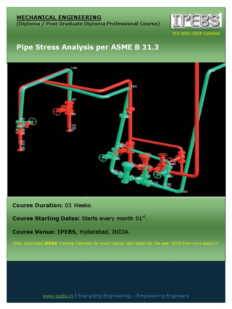 ASME B31.3 Pipe Stress Analysis Course | PDF | Pipe (Fluid Conveyance ...