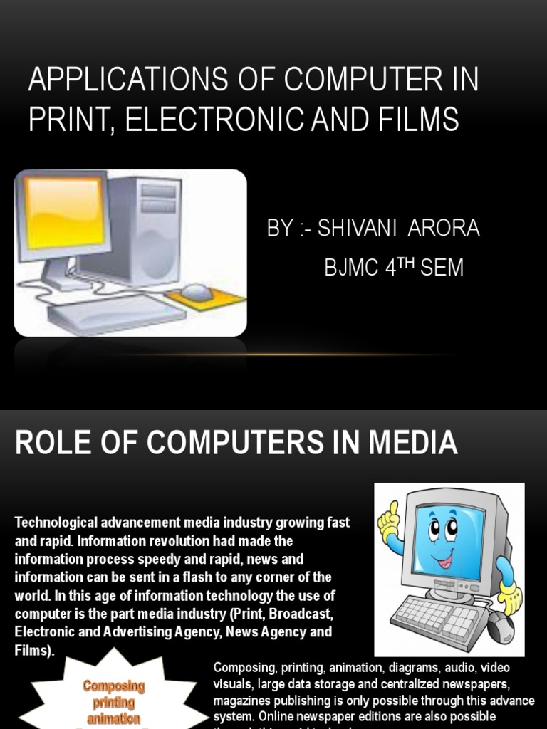 Applications of Computer | PDF | Multimedia | Mass Media