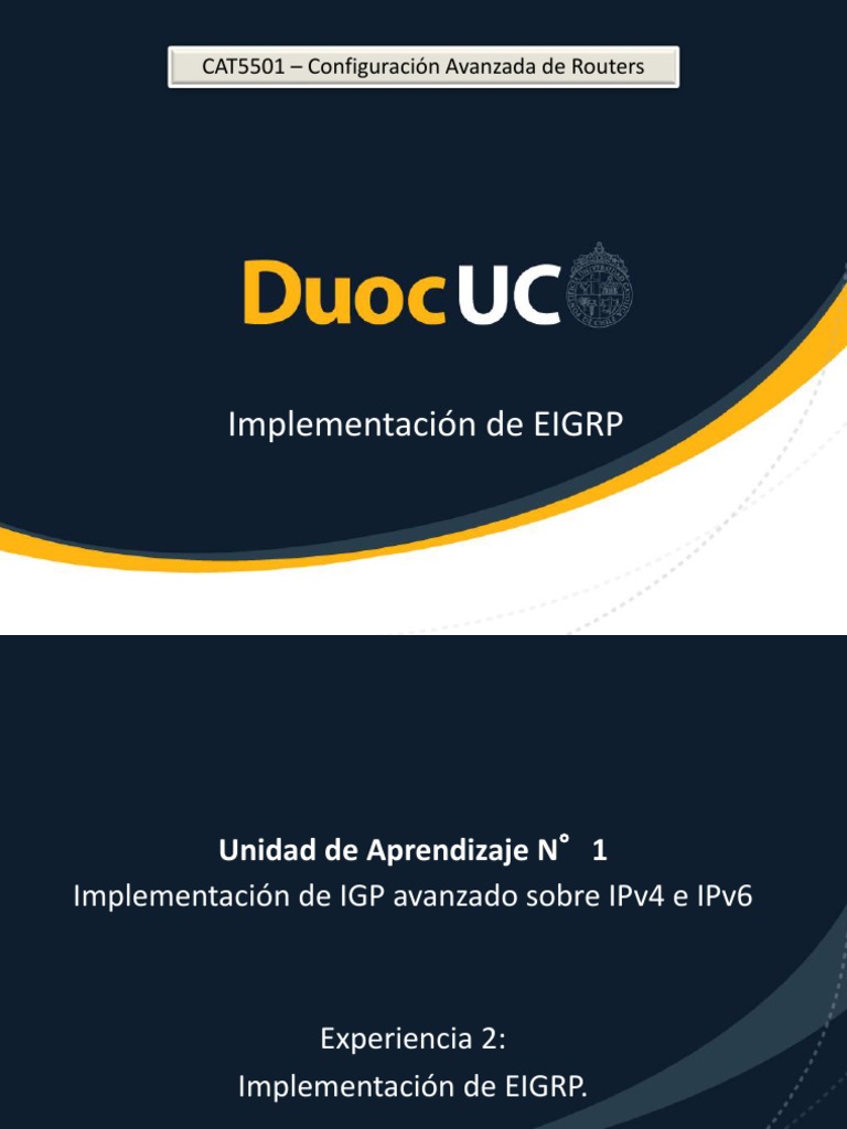 Configuring Advanced EIGRP Routing | PDF | Enrutador (Computación) | Yo Pv6