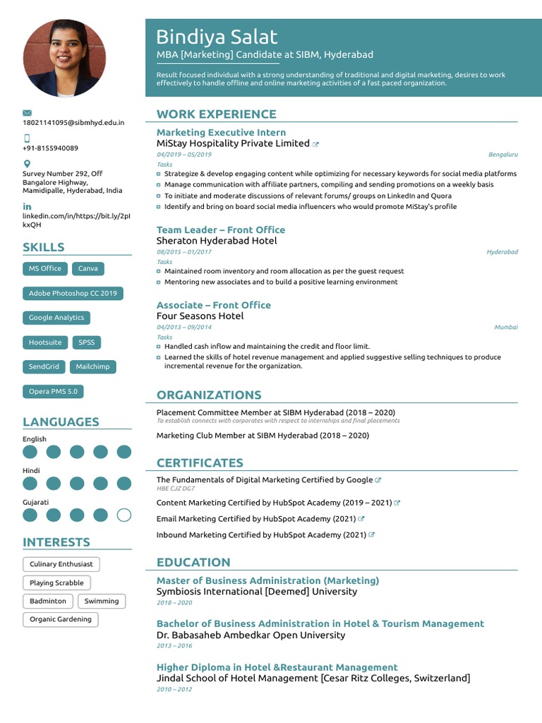 Resume Template | PDF | Master Of Business Administration | Communication