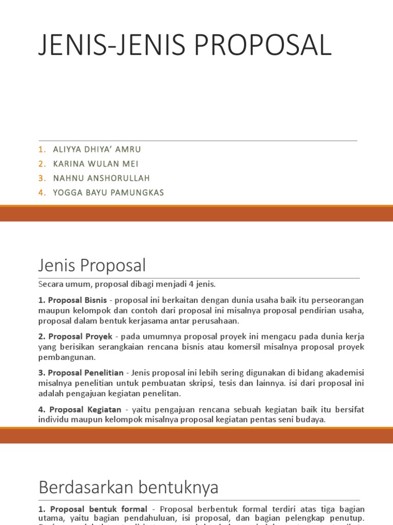 Jenis-Jenis Proposal | PDF