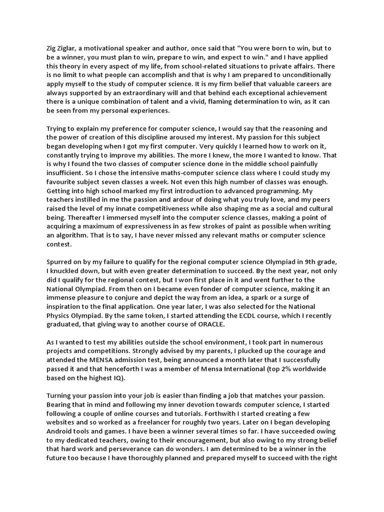 Personal Statement Ox | PDF | Science | Psychology