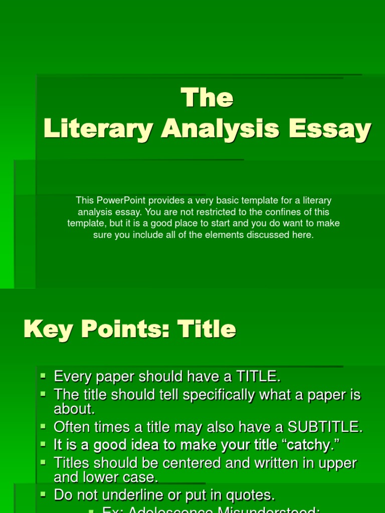 Literary Analysis Essay Introduction | PDF | J. D. Salinger