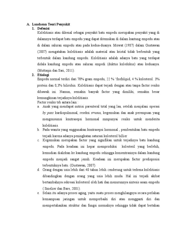 LP Kolelitiasis | PDF