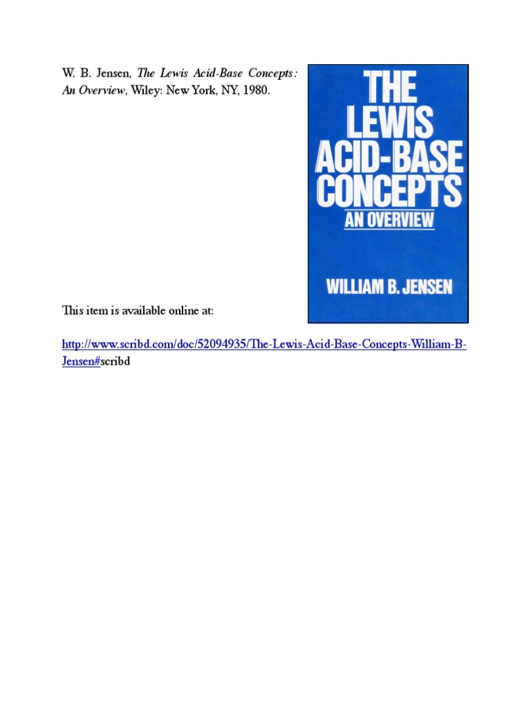 The Lewis Acid-Base Concepts | PDF