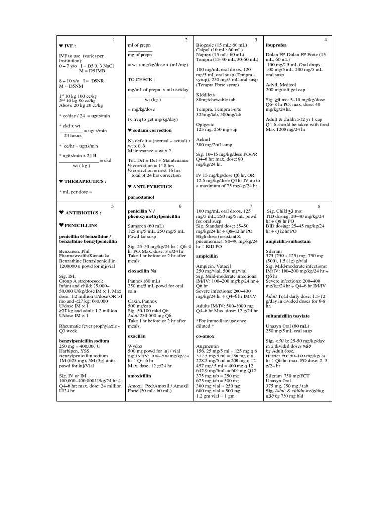 Formula | PDF | Rtt | Medical Treatments