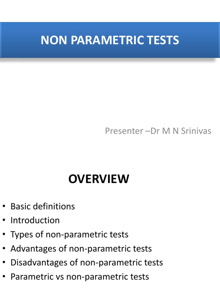 Non Parametric Tests | PDF | Statistical Hypothesis Testing | Statistics