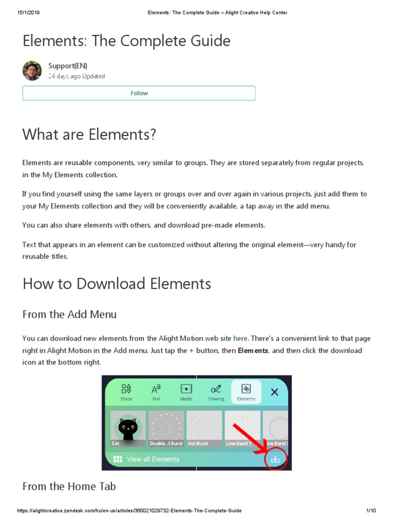 Elements - The Complete Guide - Alight Creative Help Center | PDF ...