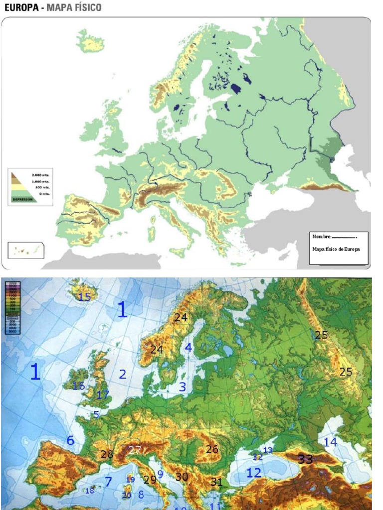 Mapa Relieve Europa para Completar | PDF
