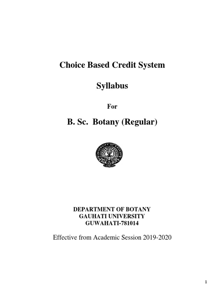 BSC Botany Reg CBCS (2019) | PDF | Cell Nucleus | Eukaryotes