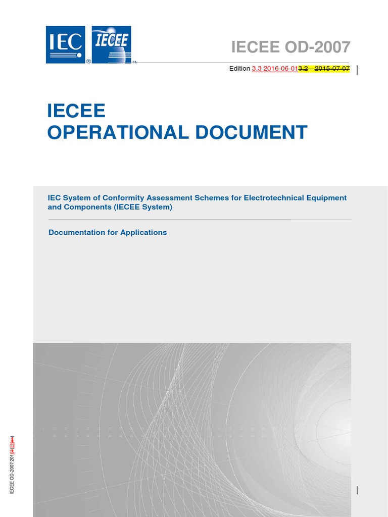 IECEE OD-2007 Edición 3.3 2016-06-013.2 2015-07-07 | PDF ...