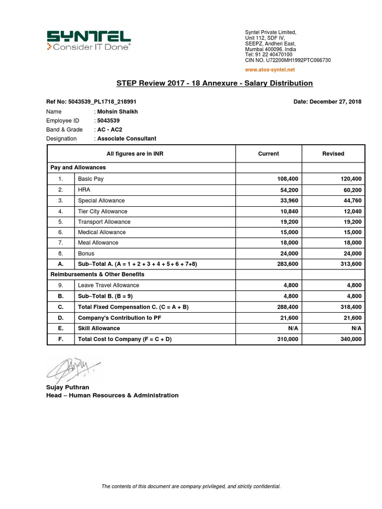 Revised Annexure | PDF | Gratuity | Employment