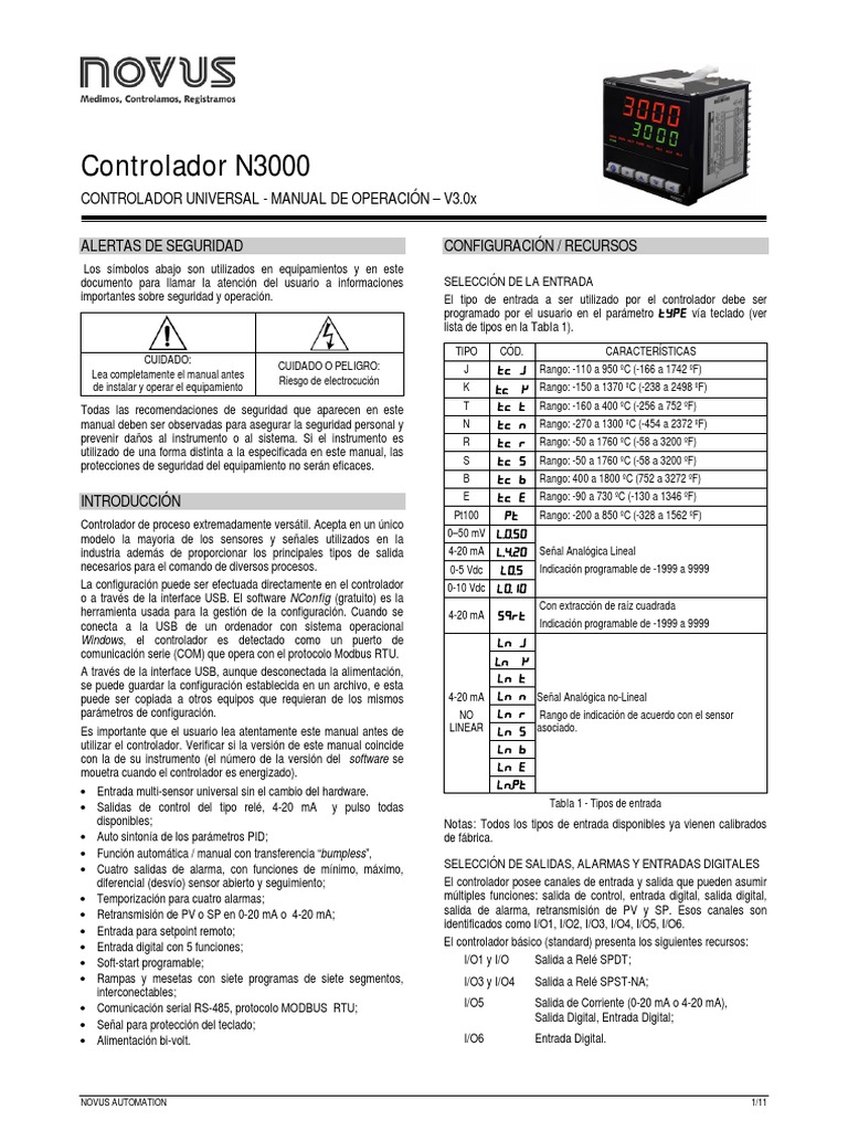 Novus N3000 | PDF | Contraseña | USB