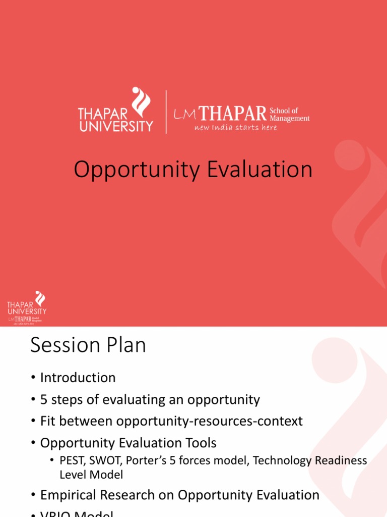 3 Opportunity Evaluation | PDF | Entrepreneurship | Swot Analysis