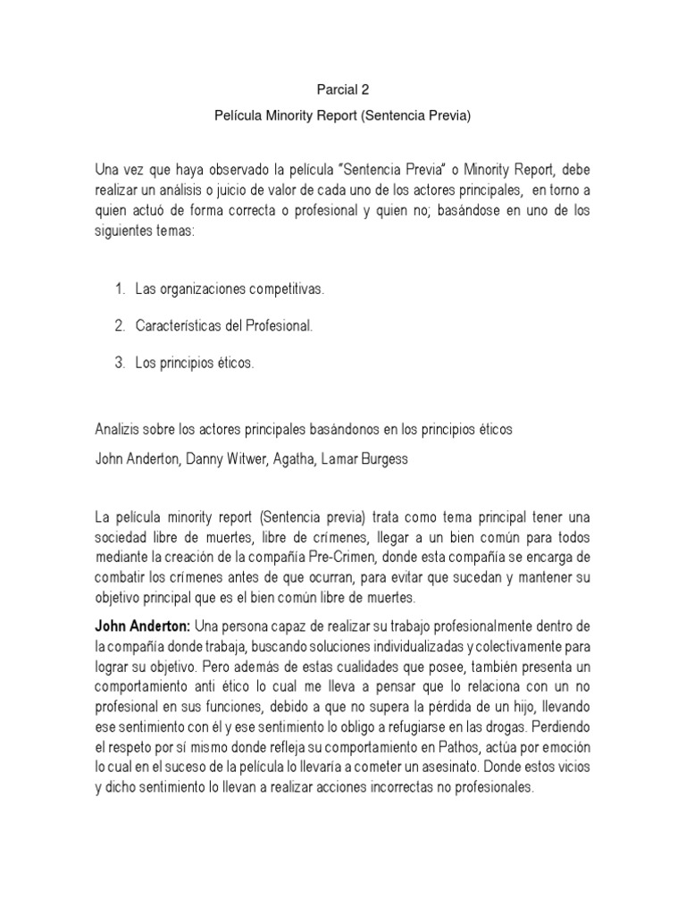 Sentencia Previa | PDF | Teorías filosóficas | Instituciones sociales