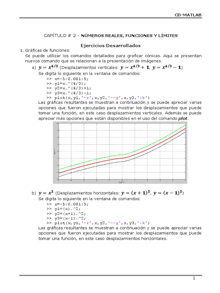 Guía Práctica de Matlab - CD | PDF | Derivado | Función (Matemáticas)