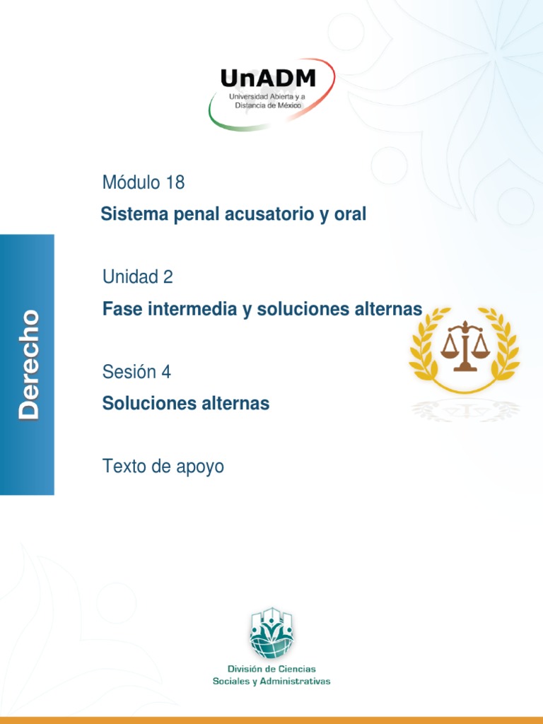 Derecho UNADM Módulo 18 Unidad 2 Sesión 4, Texto de Apoyo | PDF ...