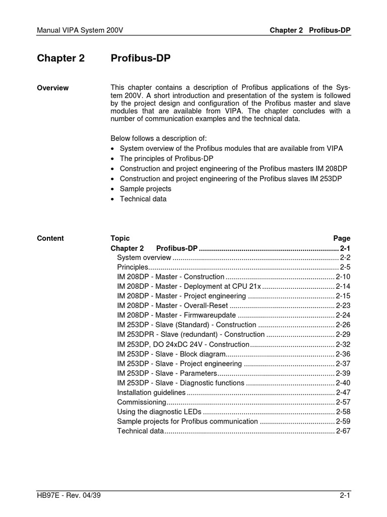 Profibus | PDF | Input/Output | Programmable Logic Controller