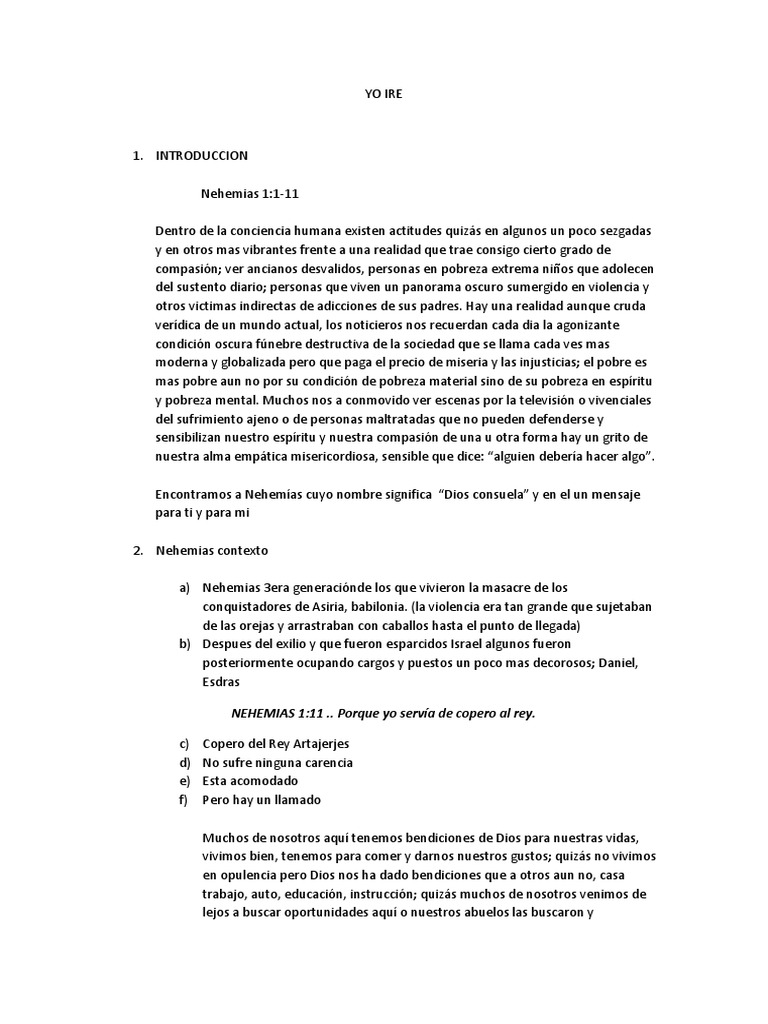 Yo Ire | PDF | Oración | Compasión