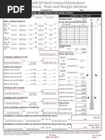 IADC WellSharp Kill Sheet | PDF | Gases | Chemical Engineering