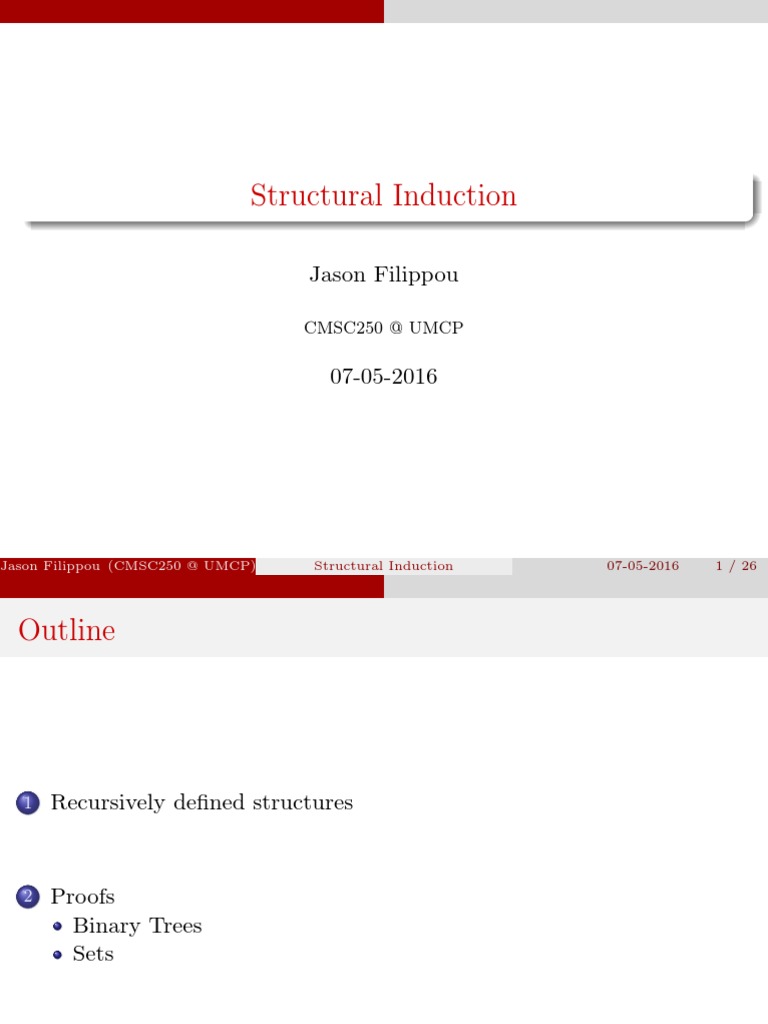Structural Induction | PDF | Recursion | Computability Theory Structural Induction | PDF | Recursion | Computability Theory