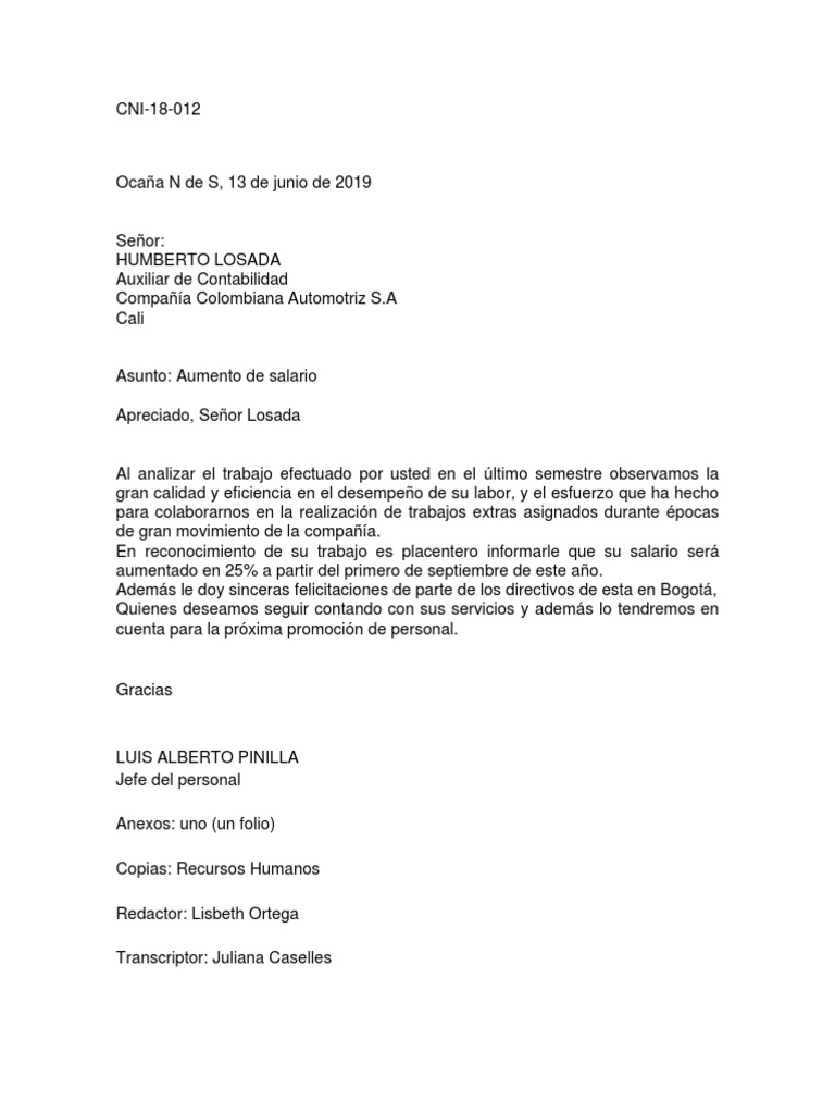 Cartas de Lisbeth Ortega | PDF | Business