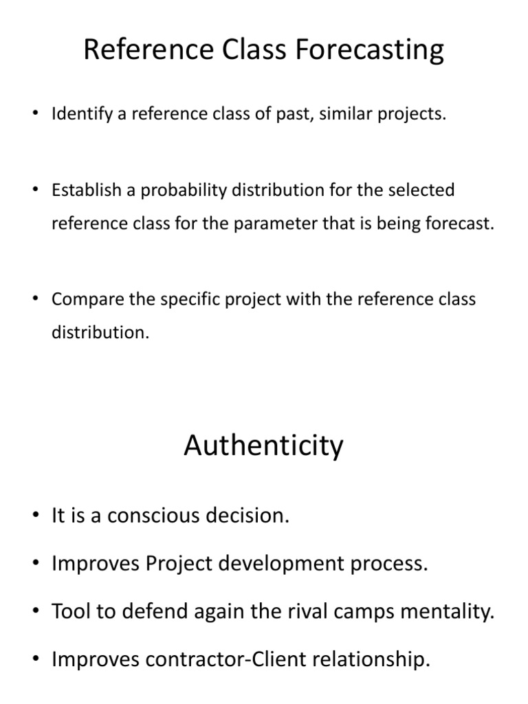 Reference Class Forecasting | PDF Reference Class Forecasting | PDF