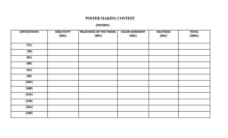Poster Making Contest Criteria | PDF