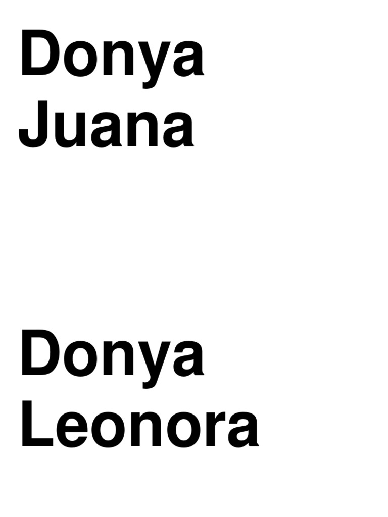 Donya Juana | PDF