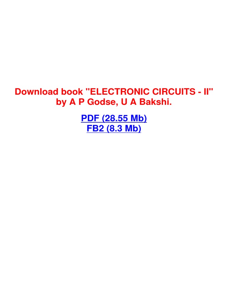 Electronic Circuits II | PDF