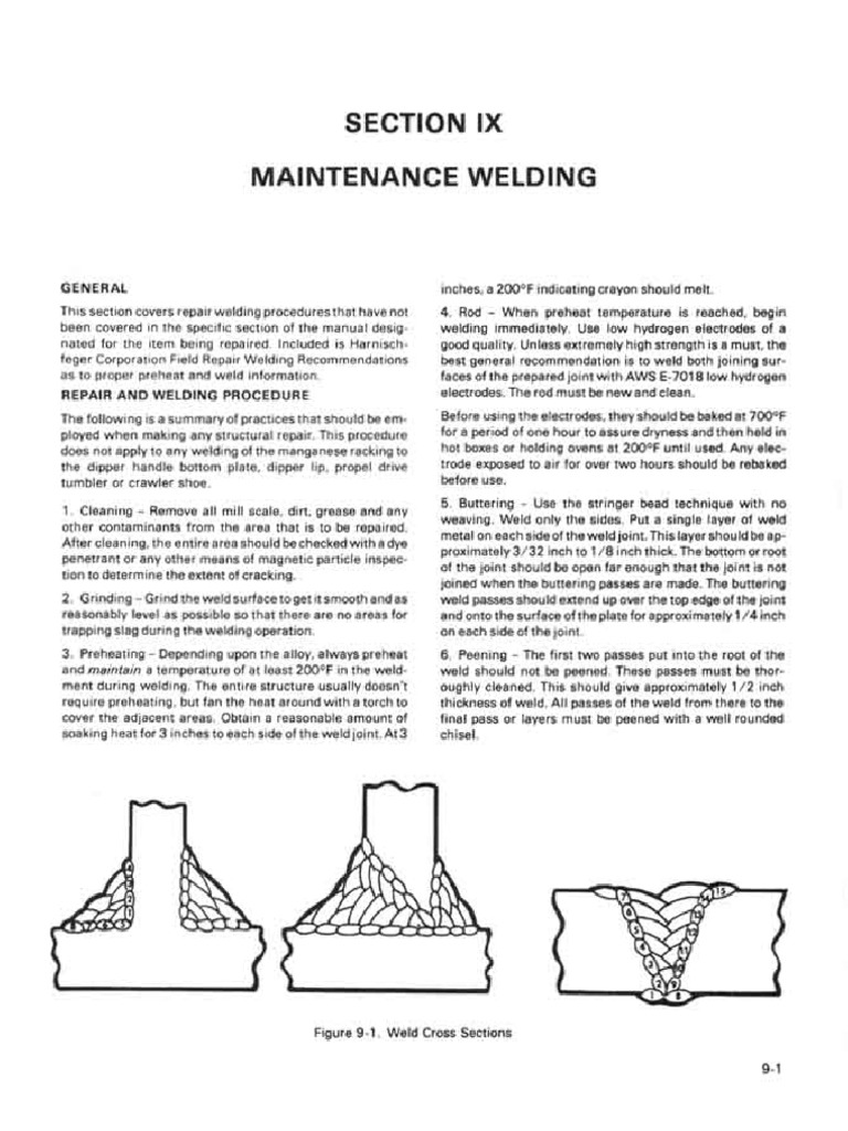 Section 9 Maintenance Welding | PDF