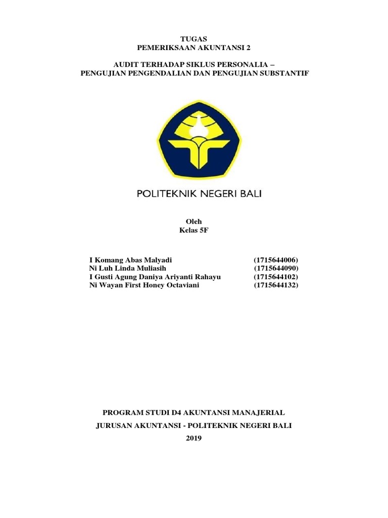 Audit Siklus Personalia dan Pengujian | PDF