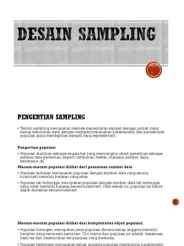 Desain Sampling | PDF