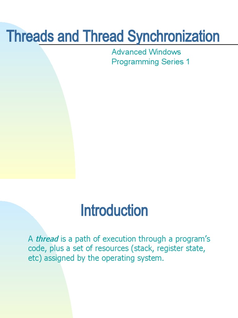 Extra 11 Threads And Synchronization Pdf Concurrency Computer Science Thread Computing