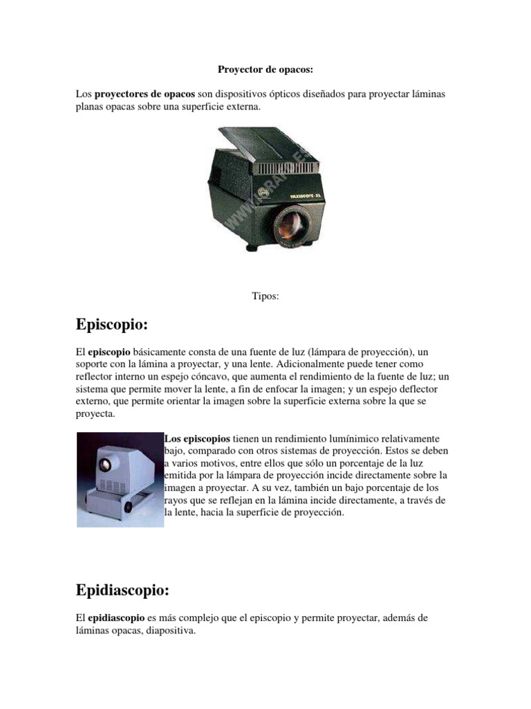 Proyector de Opacos, Juan | PDF | Imagen | Tecnología de medios