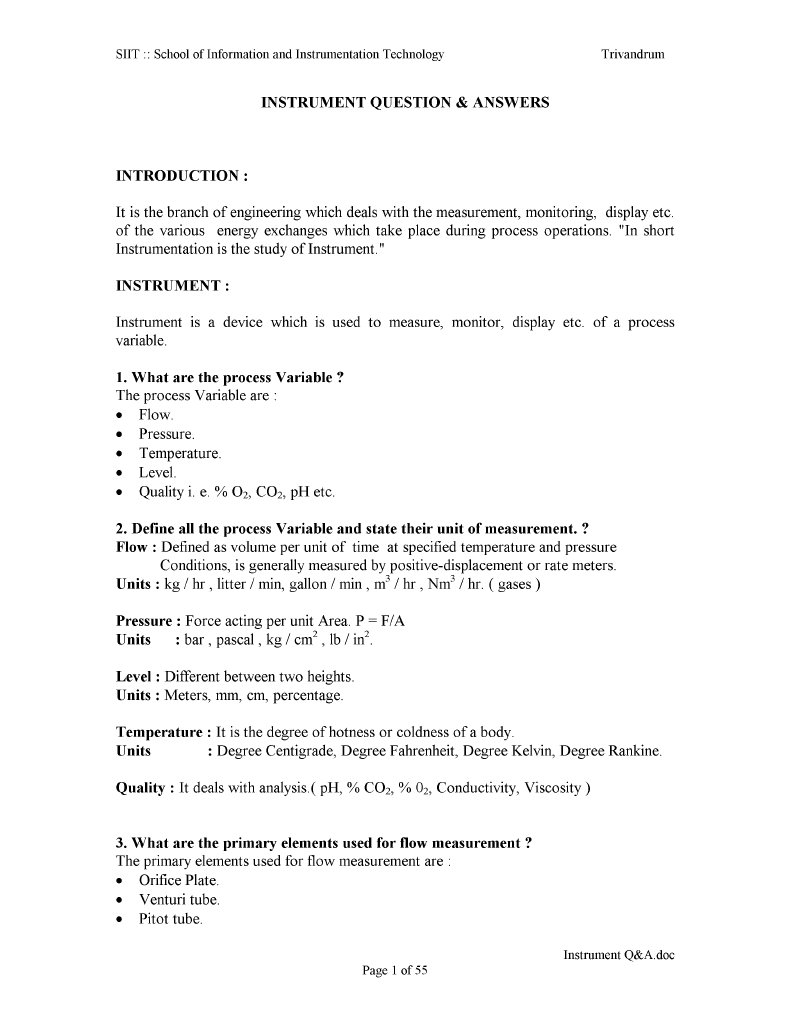 Instrumentation - Questions.and - Answers WWW - Amaderforum | PDF