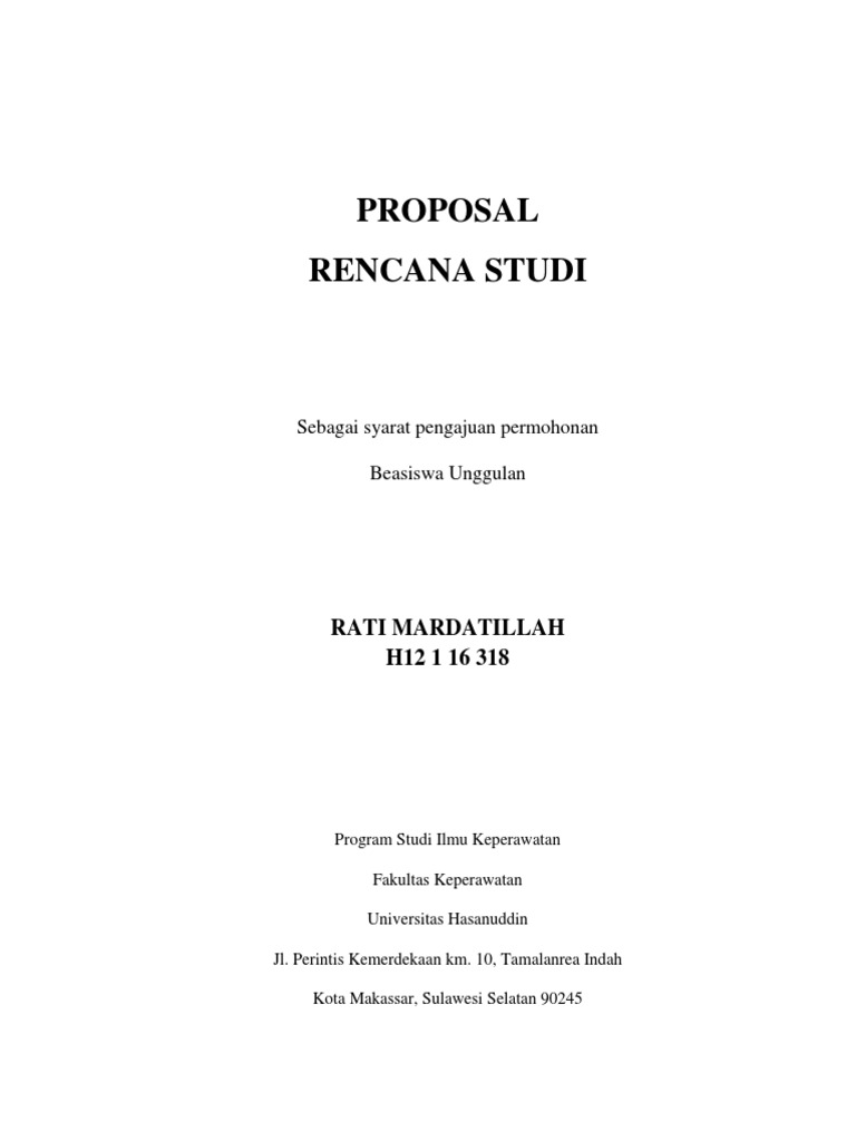 Proposal Rencana Studi | PDF