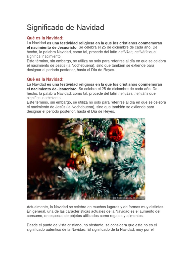 Significado de Navidad | PDF | Árbol de Navidad | Navidad