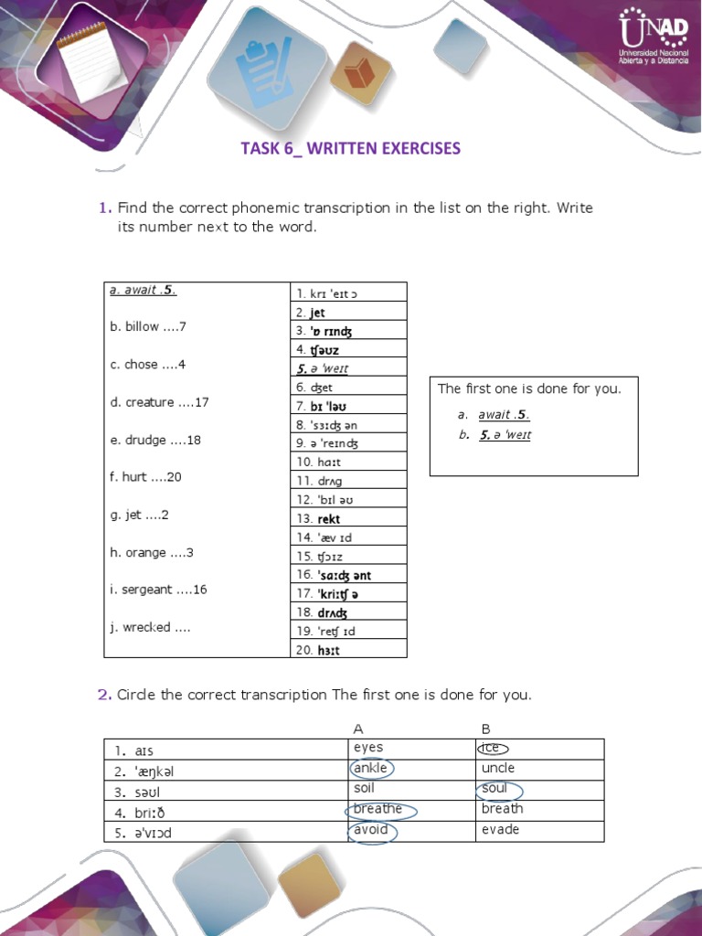 Phonetics and Phonology - Task 6 - Written Exercises | PDF | Phonetics | Phonology