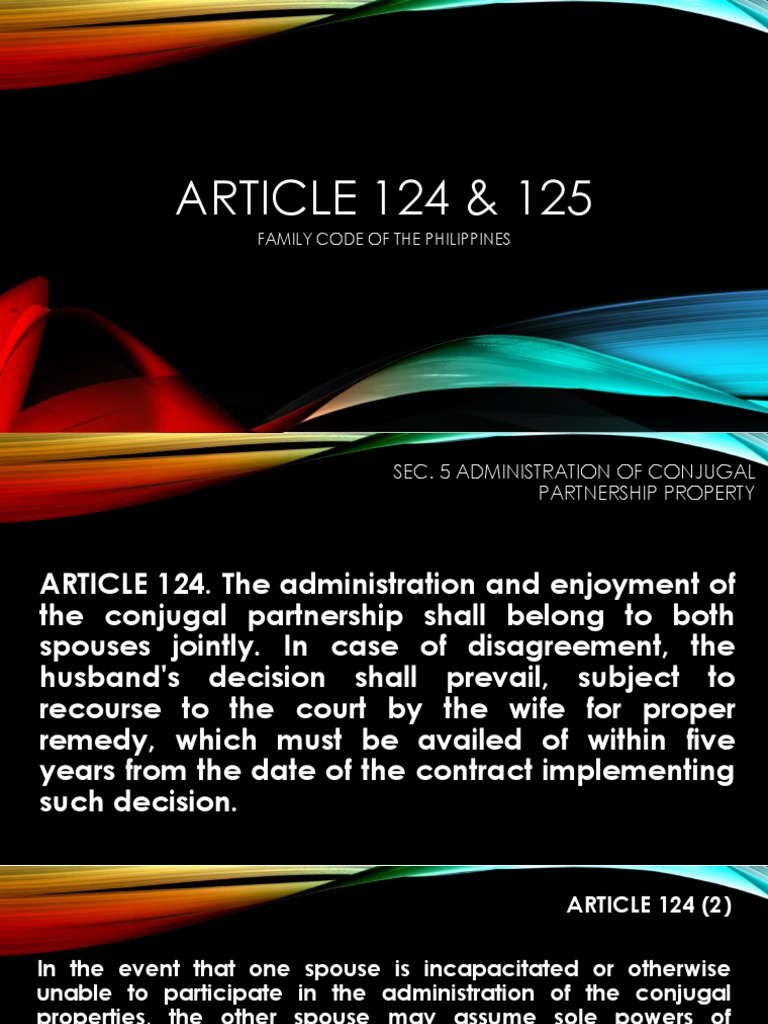 ARTICLE 124 & 125 Family code | Offer And Acceptance | Marriage