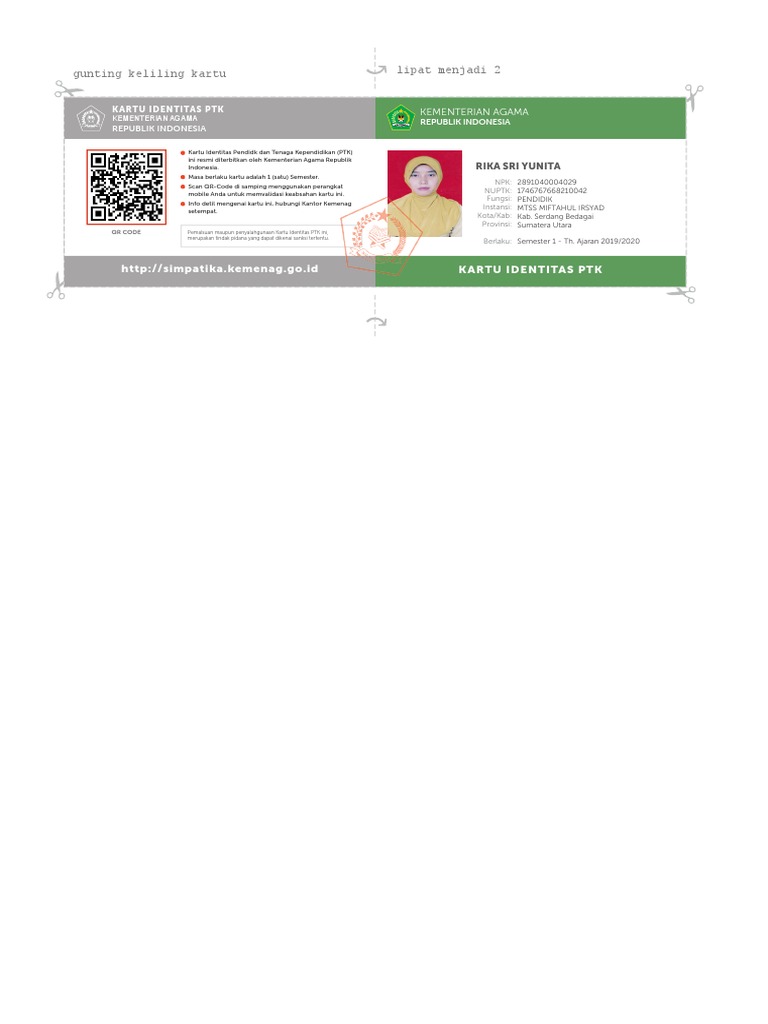 Contoh Kartu Nuptk | PDF