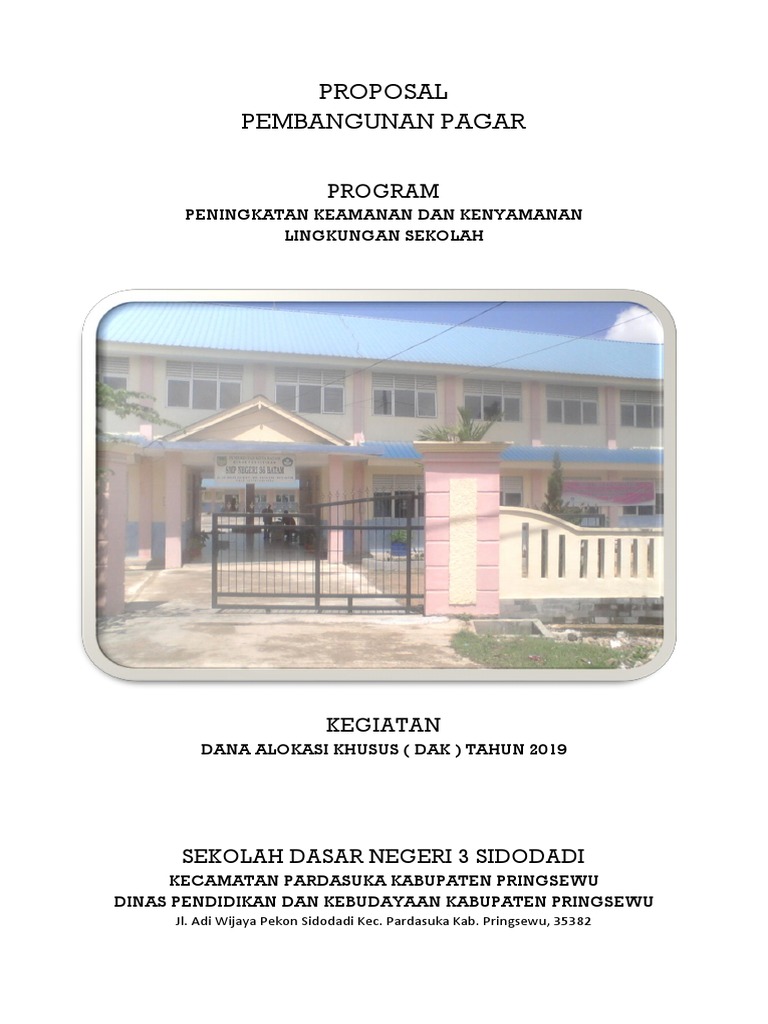 Contoh Proposal Permintaan Pagar | PDF