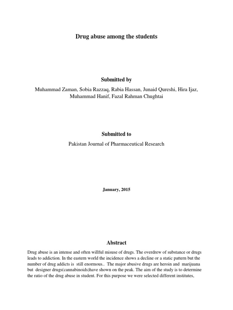 Report Writing Assignment-1 | PDF | Substance Abuse | Substance Dependence