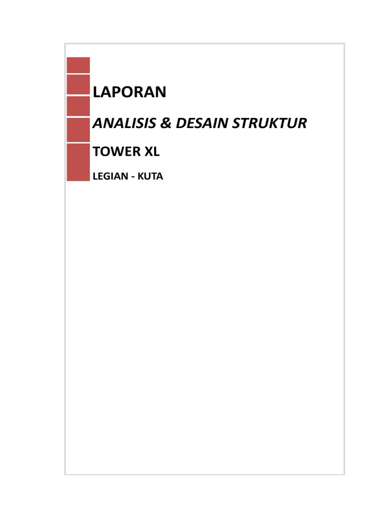 Analisis Struktur Tower Masjid Kuta | PDF | Teknologi & Rekayasa