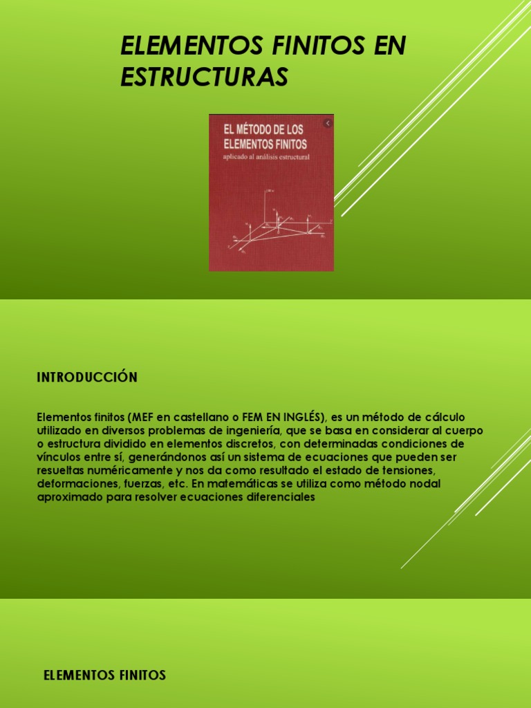 Elementos Finitos en Estructuras | PDF | Método de elementos finitos ...