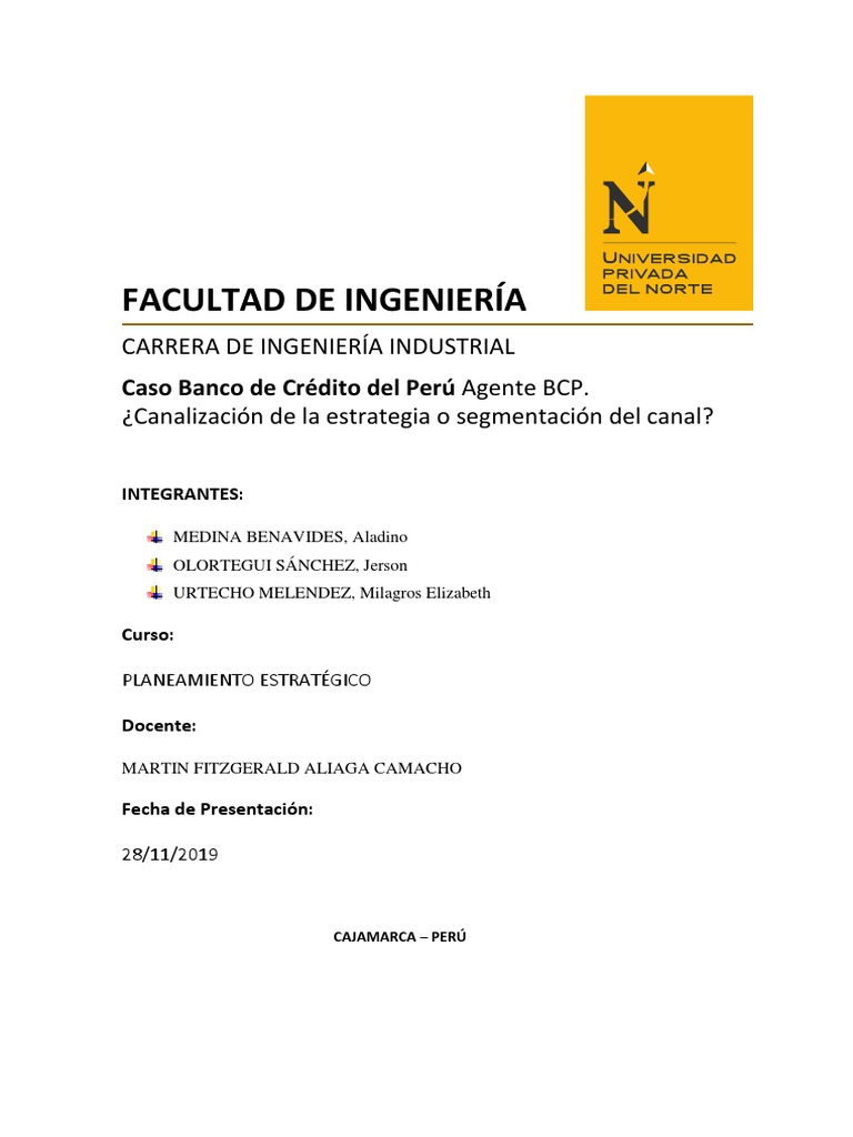 Caso BCP P.E | PDF | Cadena de valor | Business