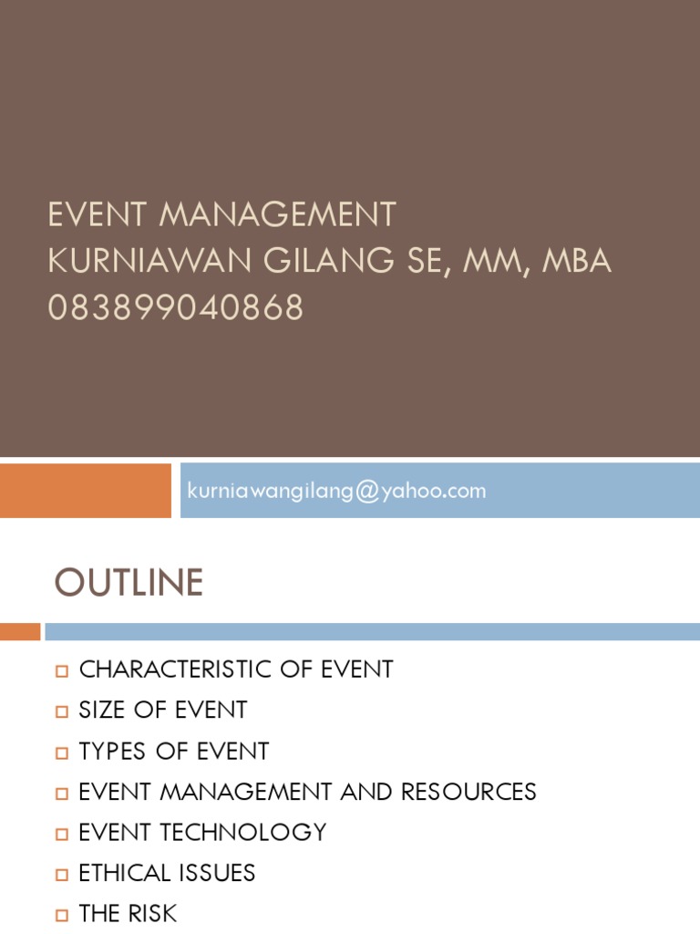 Event Management Guide | PDF | Risk | Economies