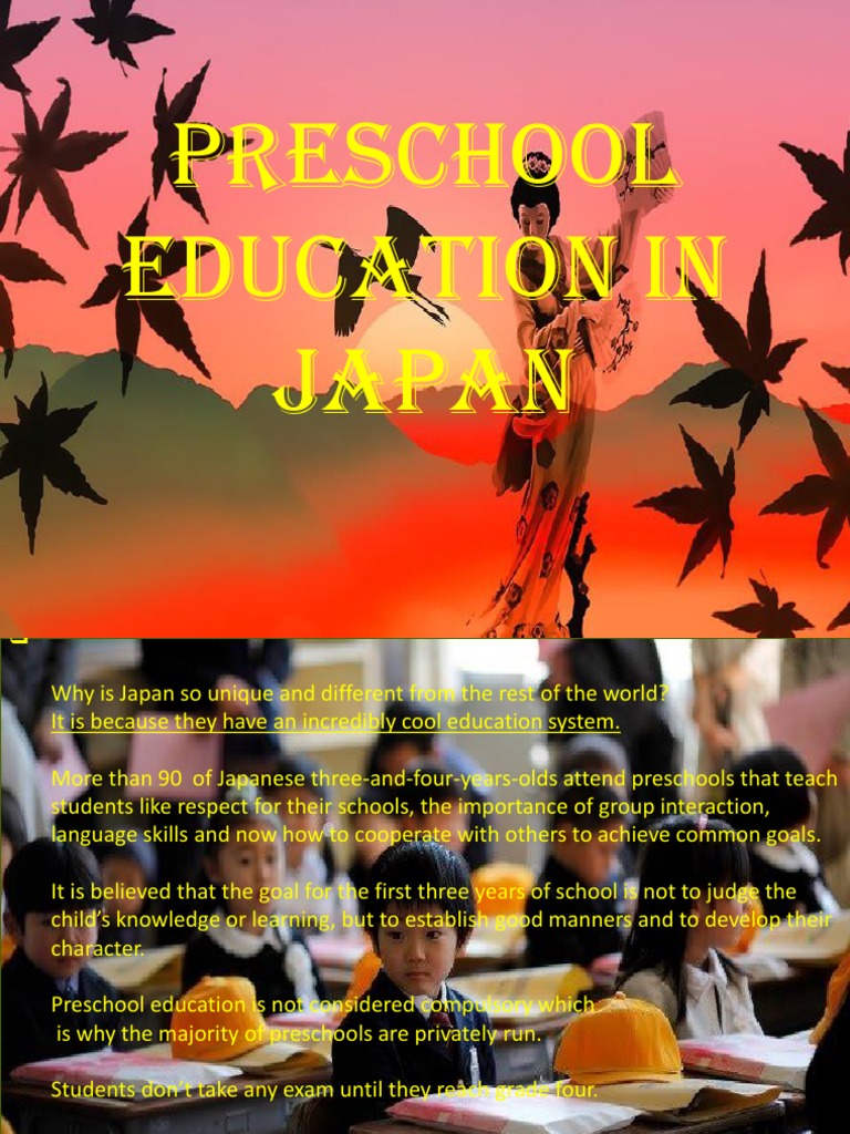 Preschool Education in Japan | PDF | Preschool | Kindergarten