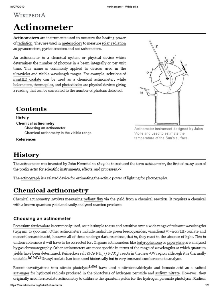 Actinometer | PDF | Waves | Atomic